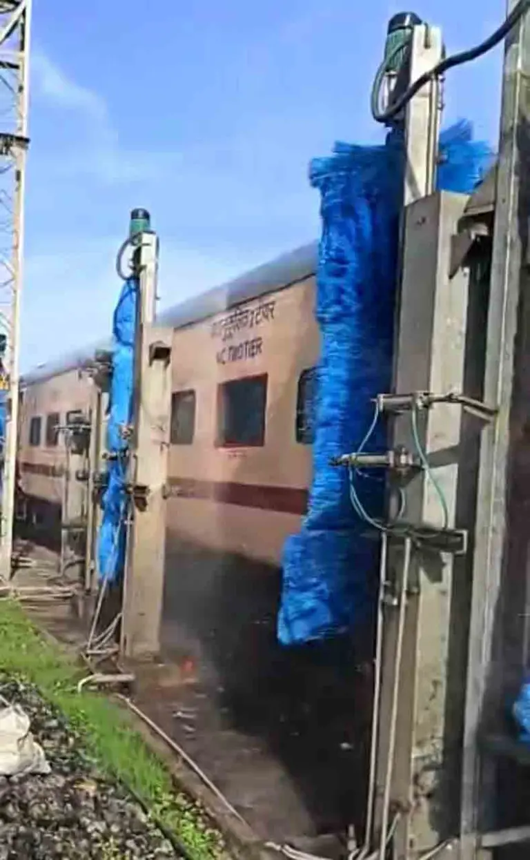 See Pics: Automatic Coach Washing Plant set up in Visakhapatnam