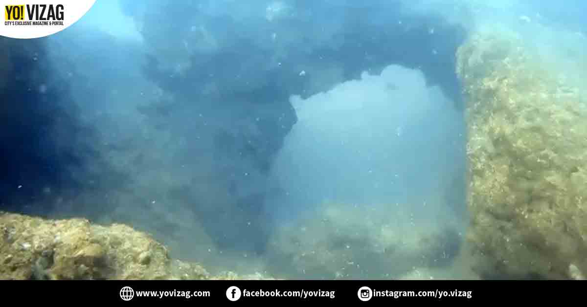 Watch: Natural arch spotted underwater near Rushikonda in Vizag