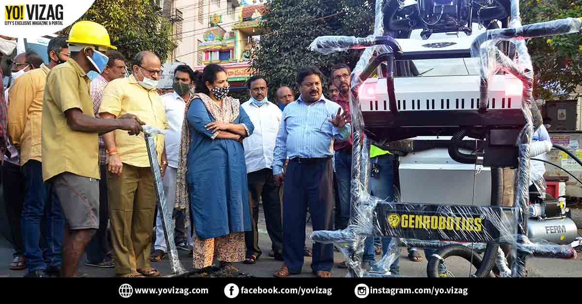 Scavenging robot, Bandicoot claws to clean choked manholes in Vizag