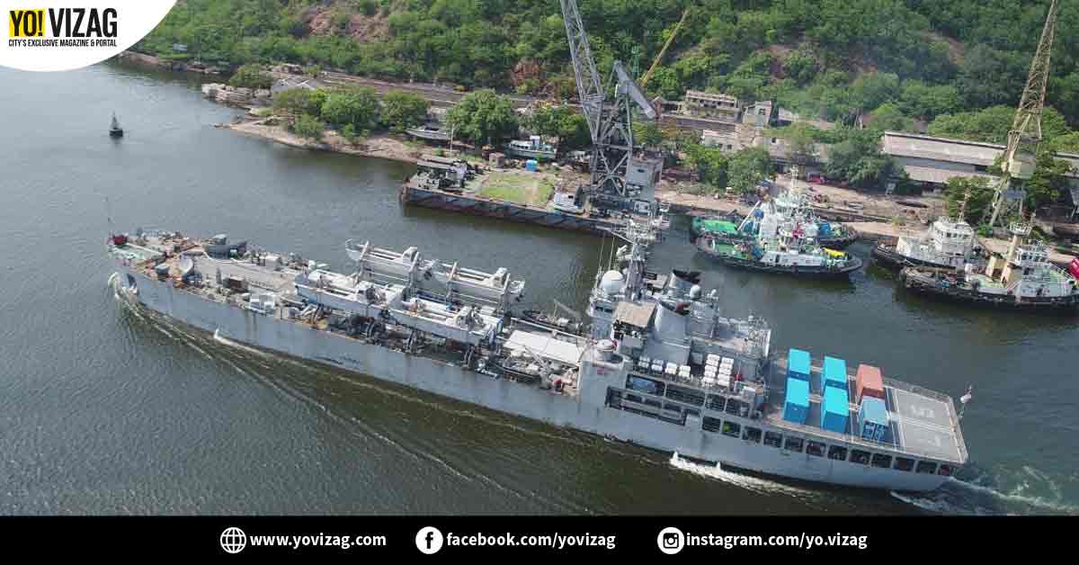 INS Airavat reaches Visakhapatnam with Covid-19 relief material