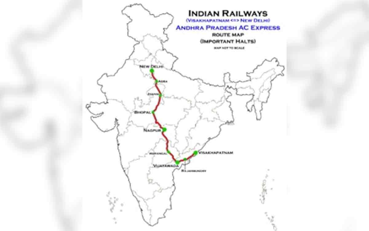 Travelling from Visakhapatnam to New Delhi by trains