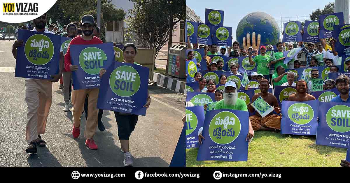 Save Soil walkathon makes a headway in Vizag this Earth Day