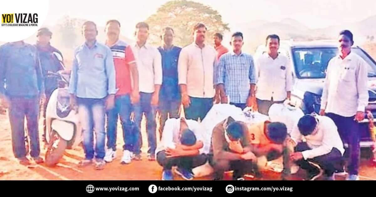 Visakhapatnam: Four smugglers arrested with 55 kilos of ganja