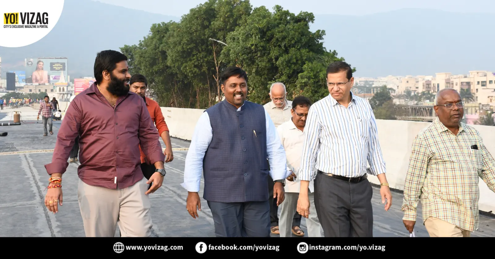 NAD Flyover Project Inspection in Visakhapatnam and Traffic Regulations